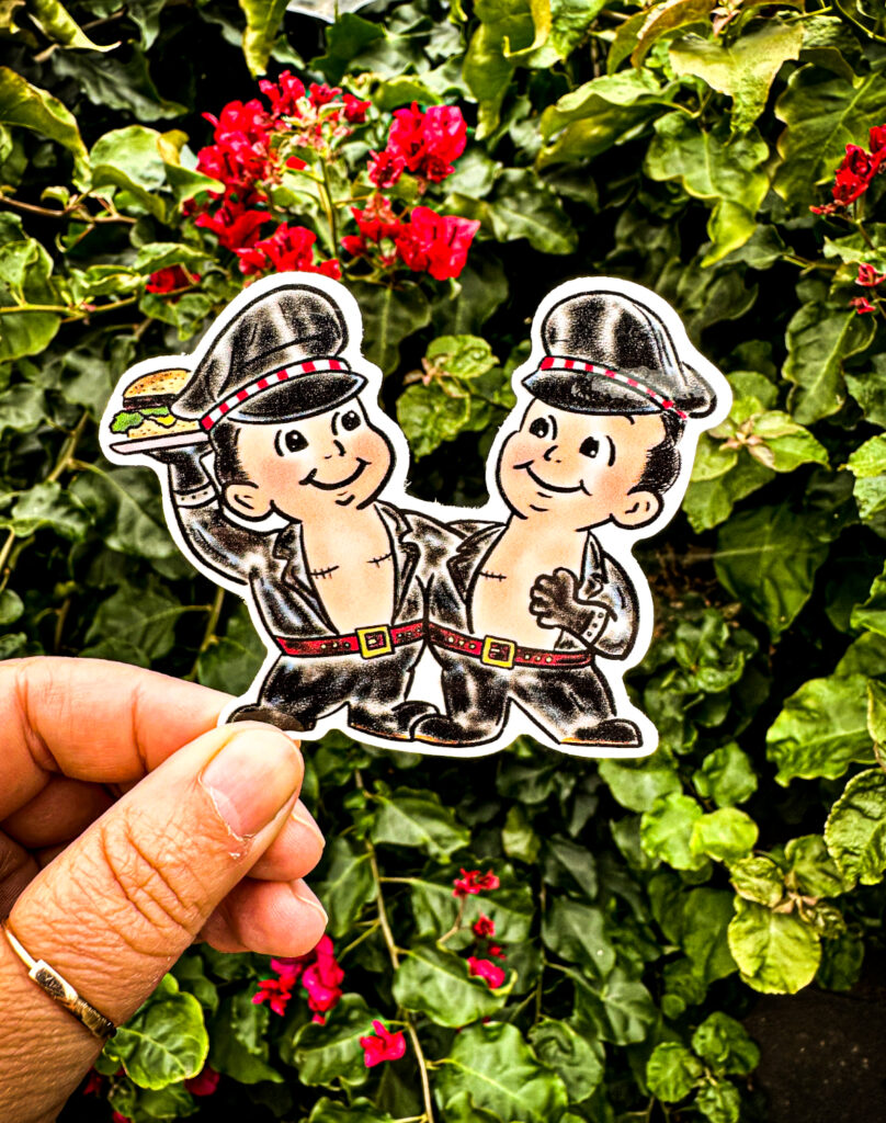 Leather Big Boys Vinyl 3" Sticker - Kyle Holiday
